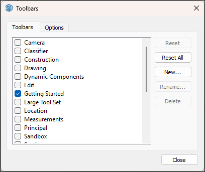 Toolbars | SketchUp Help